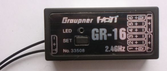 Graupner-Empfänger GR-16 HoTT 2.4 GHz 8-Kanal - Faber Modellbau
