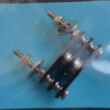 Fester Block, zweischeibig, kugelgelagert - Faber Modellbau