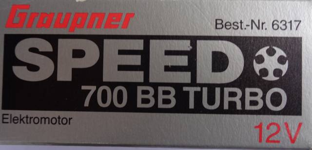 SPEED 700 BB Turbo 12 V - noch 1 x vorrätig /1.1.2023 - - Faber Modellbau